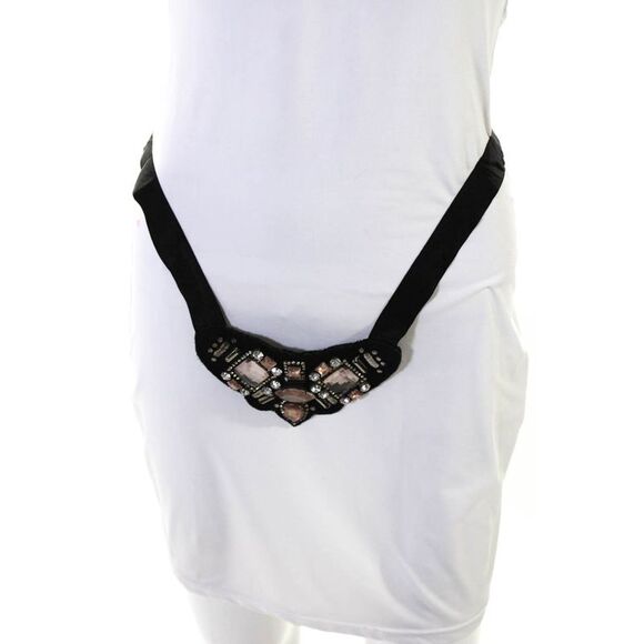 Sportmax | Accessories | Sportmax Womens Velvet Rhinestone Embellished ...